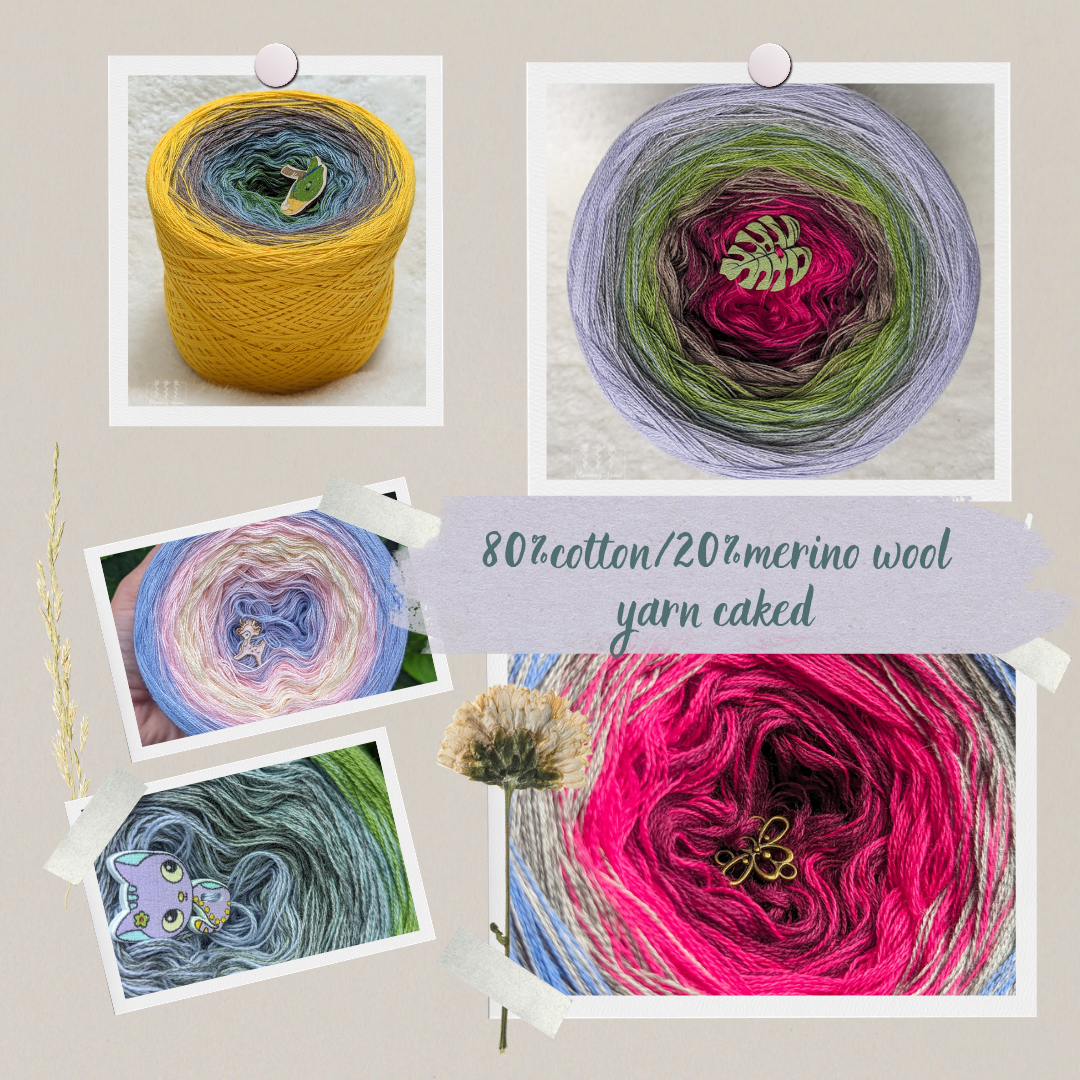 Cotton/merino yarn cakes Collection – Blooming Yarns by KW